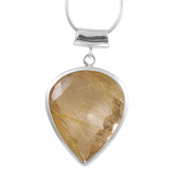 Rutilated Quartz Pendant